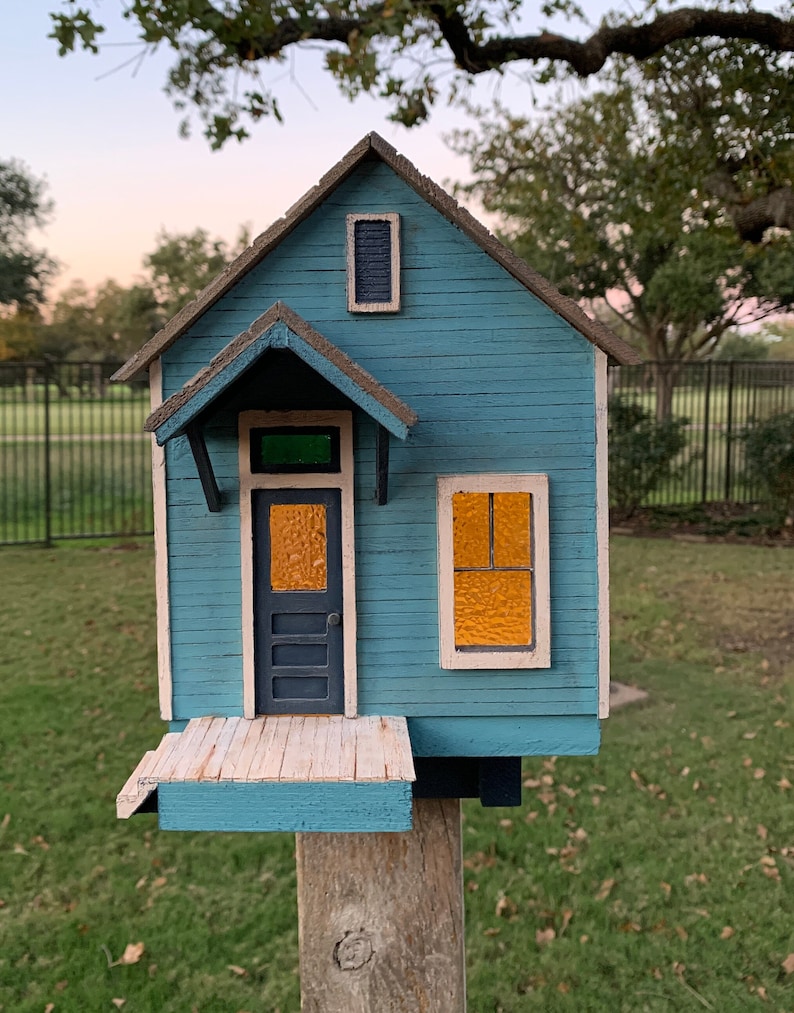Outdoor Birdhouse Solar Powered Birdhouse Shotgun House - Etsy