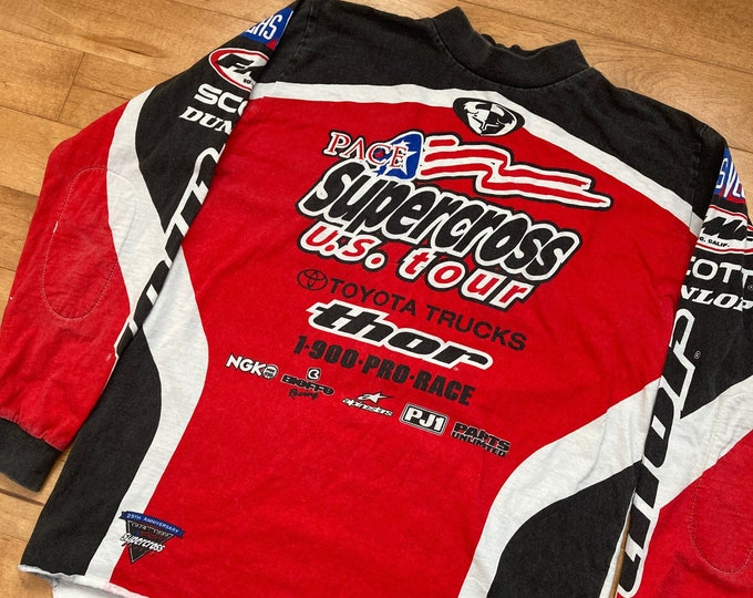 Late 90s Pace Supercross Motorcycle Racing Jersey Vintage 1990s Made in ...