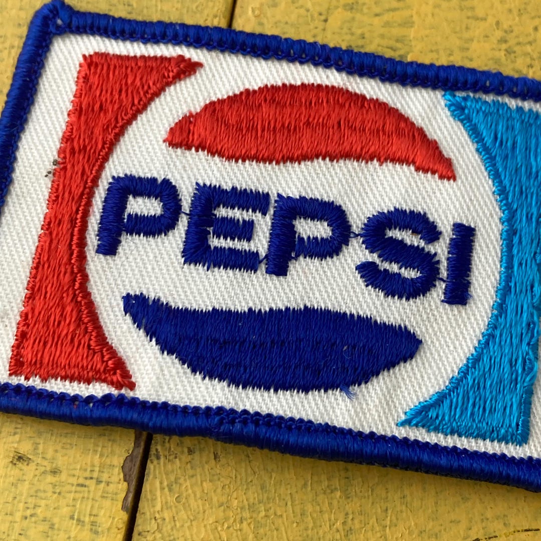 1980s Vintage Pepsi Embroidered Patch Cola Soda Pop Advertising Badge ...