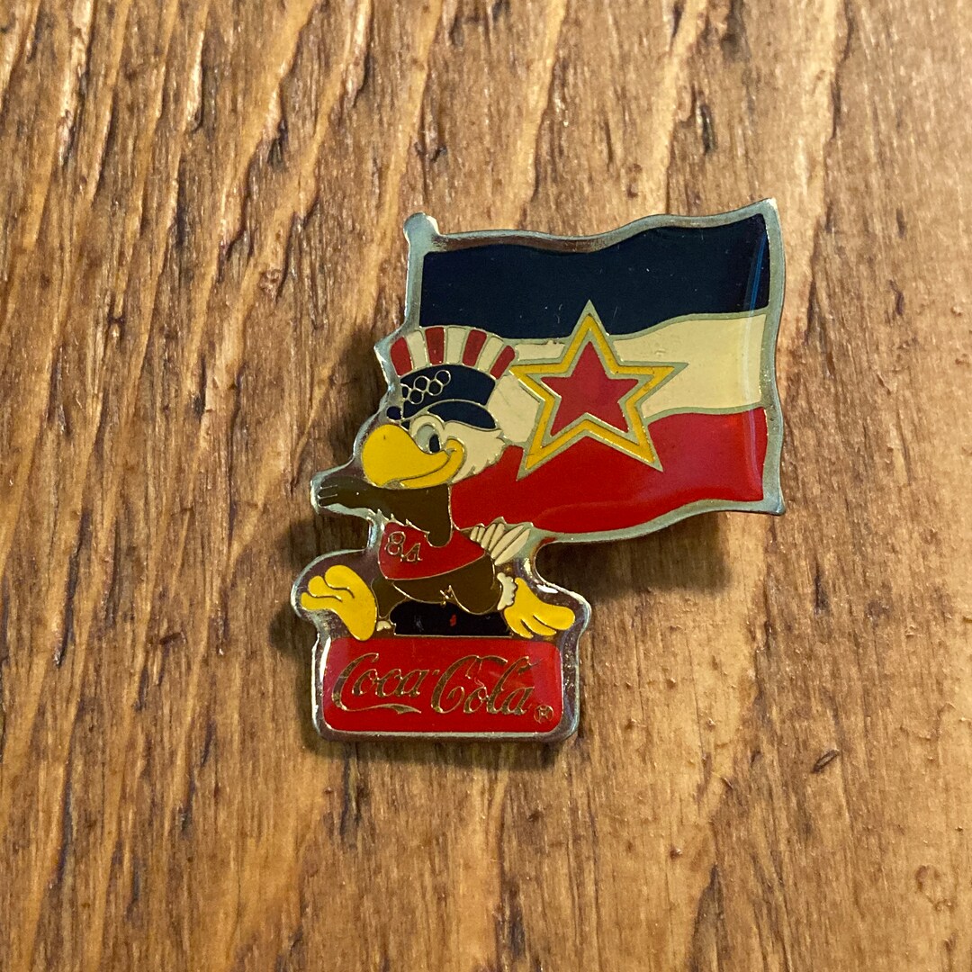 1984 Coca Cola USA Summer Olympics Souvenir Enamel Pin Vintage 1980s ...