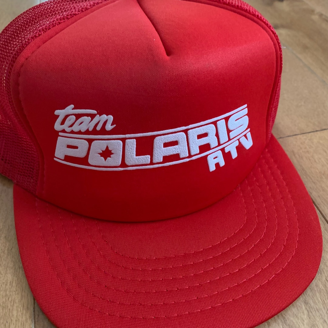 1990s Team Polaris ATV Promotional Snapback Hat Vintage Athletic ...