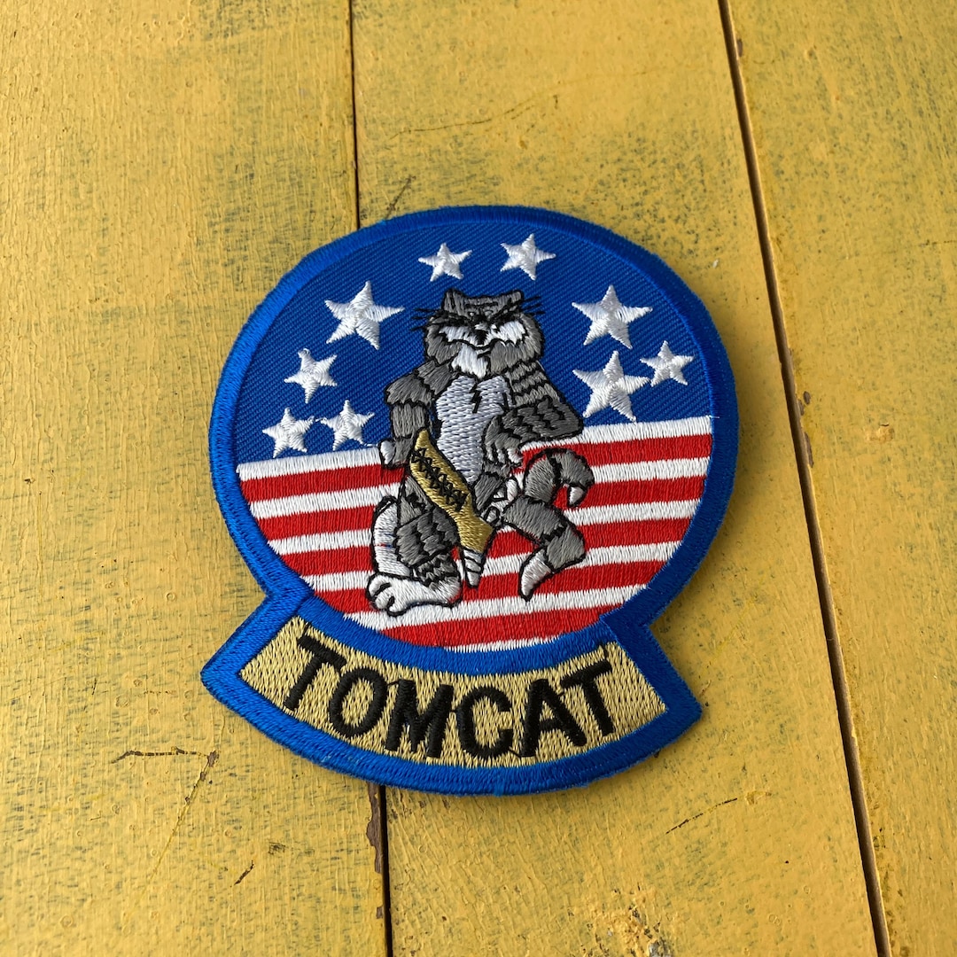 1980s Vintage F14 Tomcat Embroidered Patch US Navy Military Fighter Jet ...