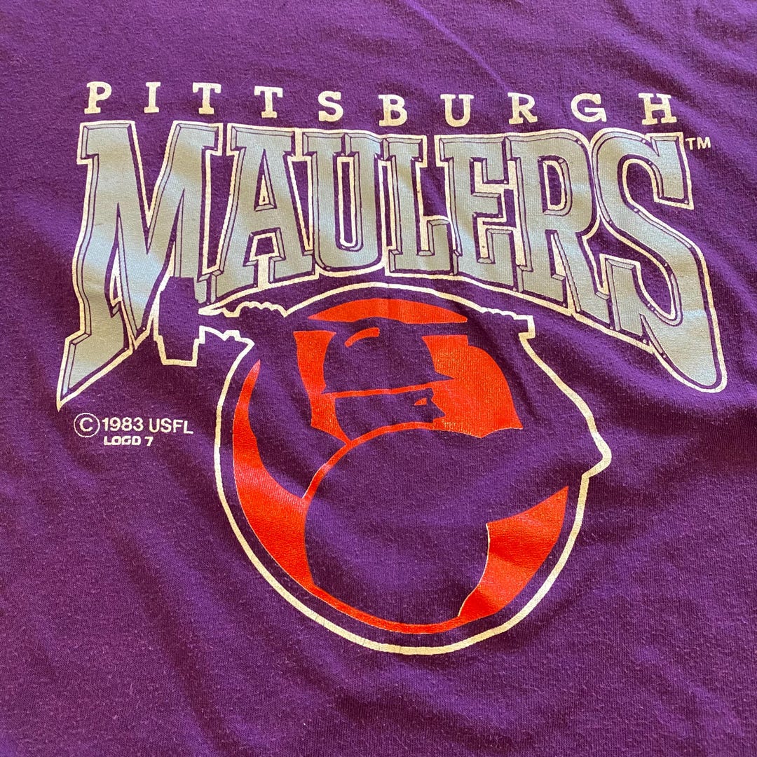 Vintage 1983 Pittsburgh Maulers USFL Football T-shirt Rare United ...