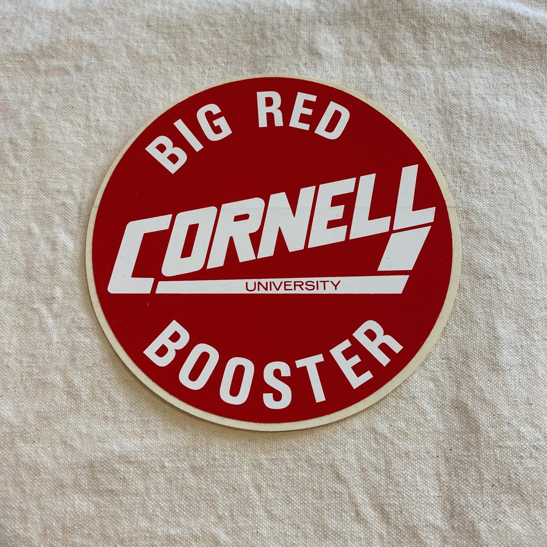 1970s Vintage Cornell University Big Red Booster Sticker Decal - Etsy