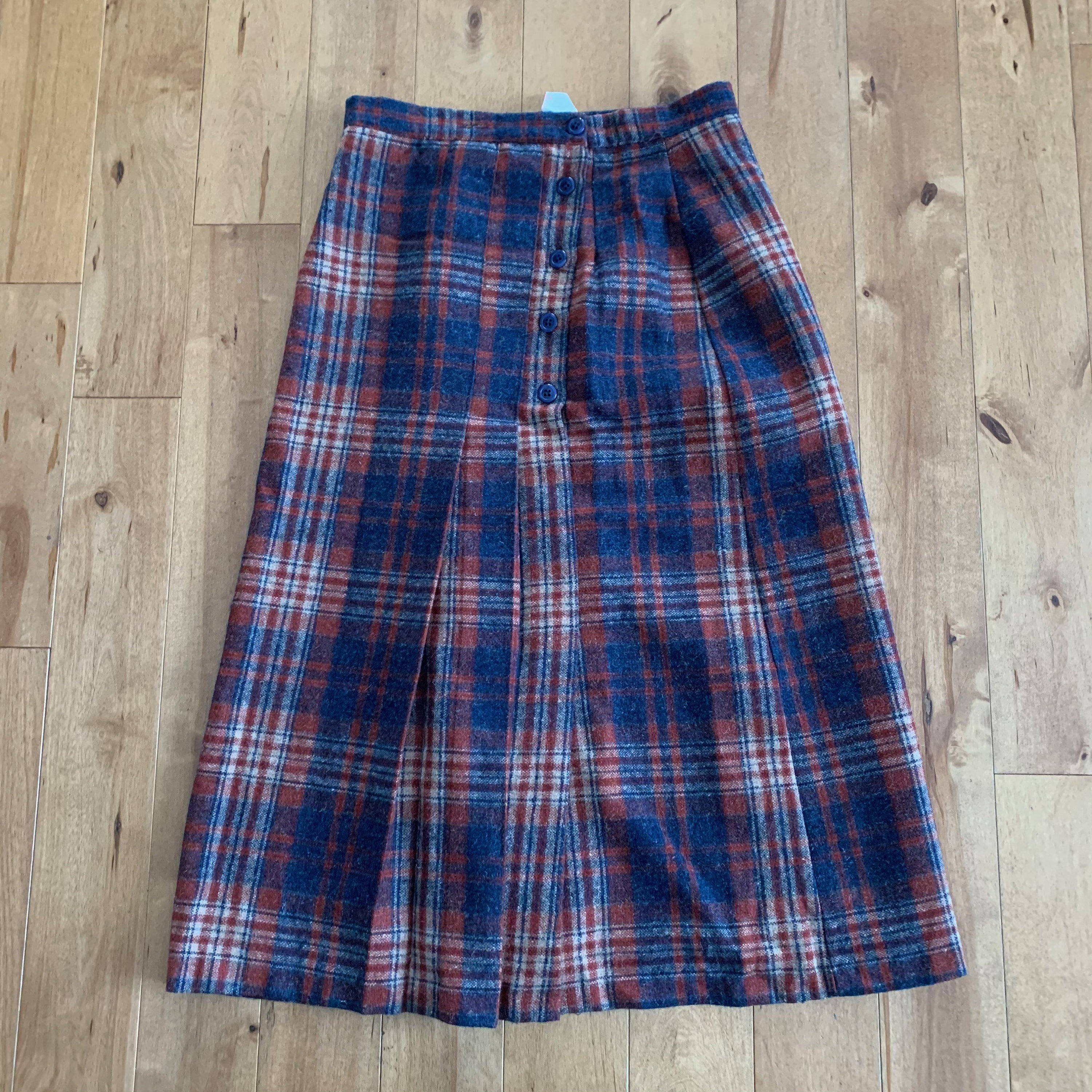 80s Plaid Women's Vintage Skirt 1980s Made in Canada Wool | Etsy