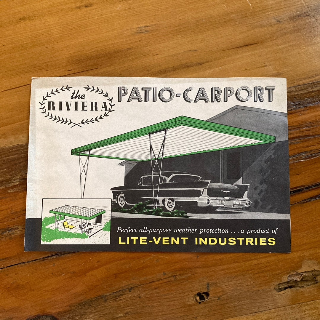 1960s Lite-vent Industries the Riviera Patio Carport Promotional ...