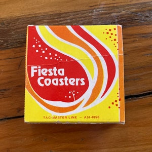 1960s Deadstock Fiesta Coasters Vintage Made in USA Tag-master Line ...