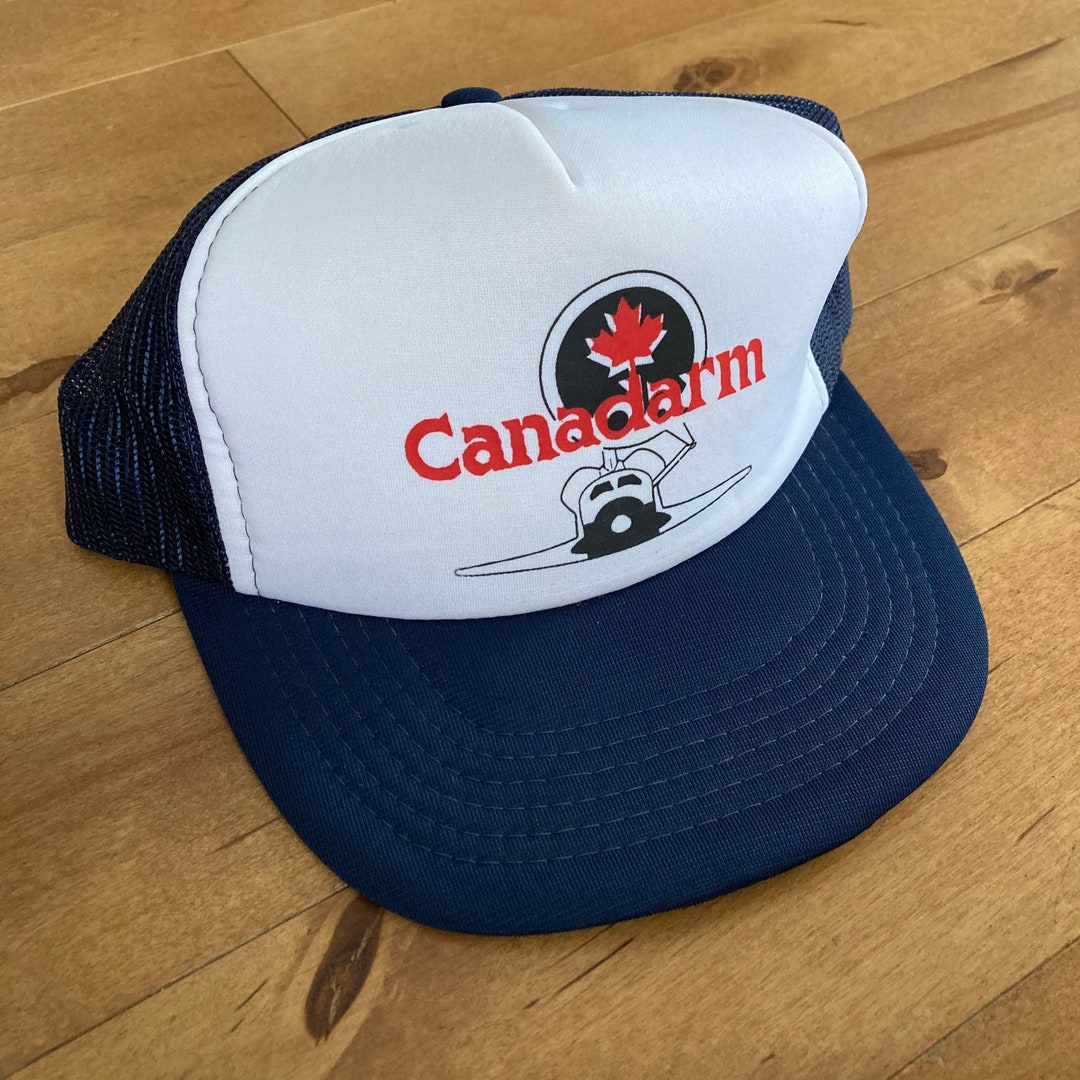1980s Canadarm SPAR Aerospace Trucker Cap Vintage Athletic Headwear ...