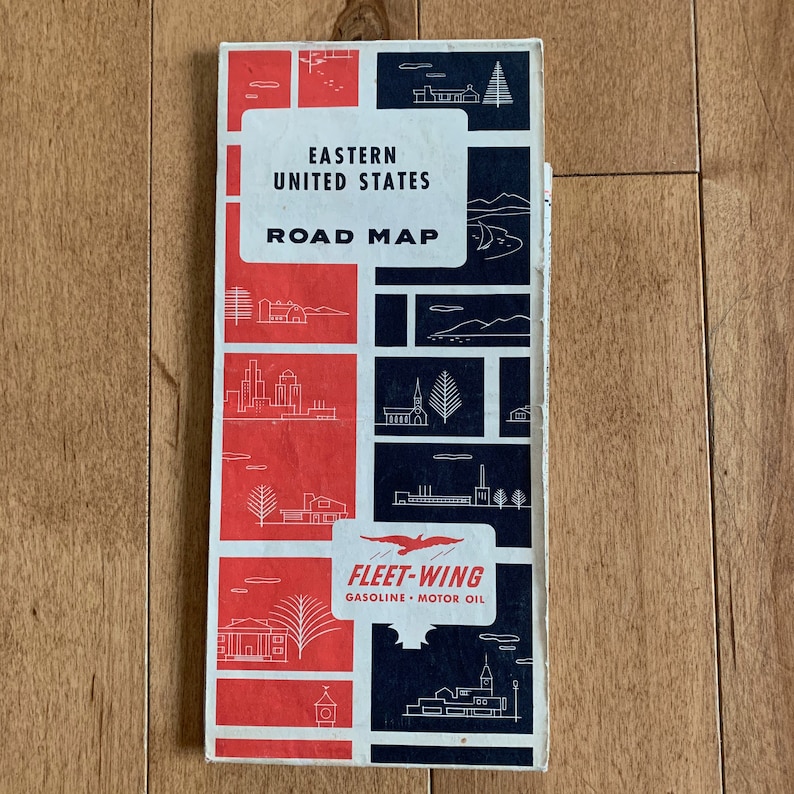 Vintage Late 1960's Fleetwing Gas Station Fold-out Map - Etsy
