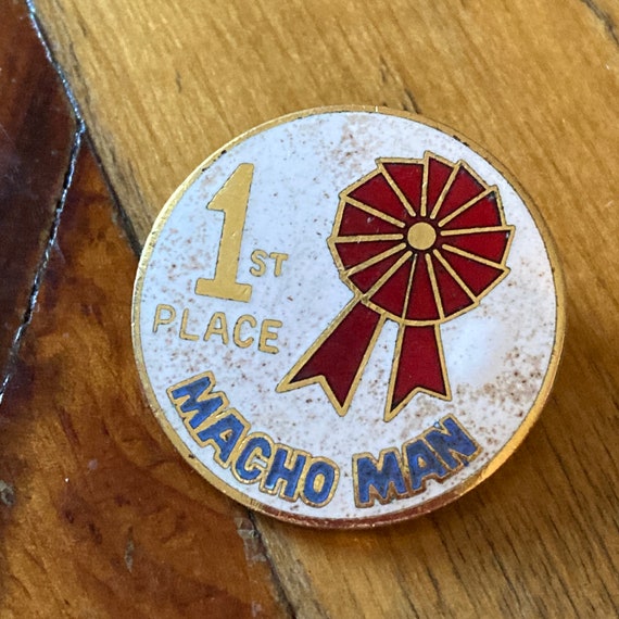 1980s 1st Place Macho Man Vintage Enamel Lapel Pin Badge - Etsy