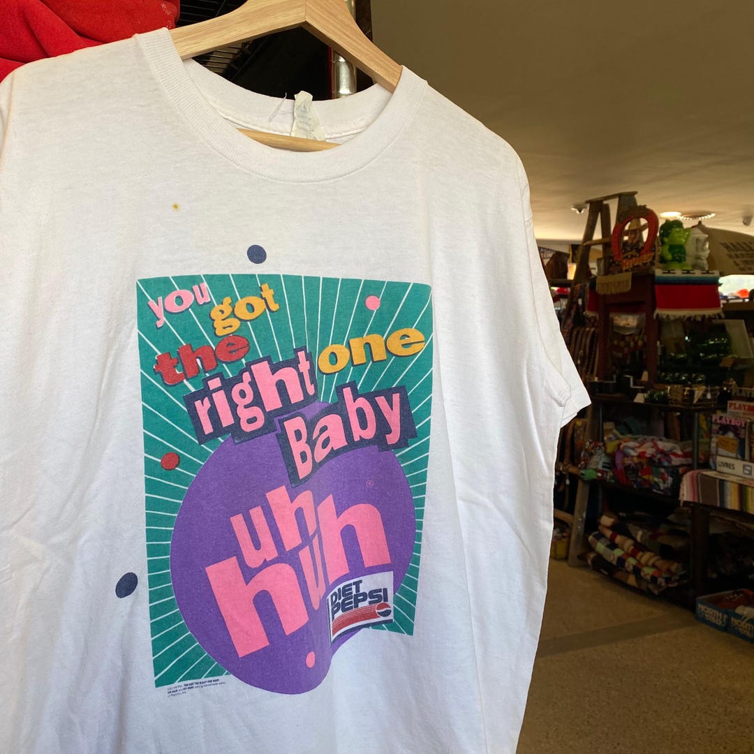 1990s Vintage DIET PEPSI Ray Charles Promotional T-shirt Soda Pop Cola ...