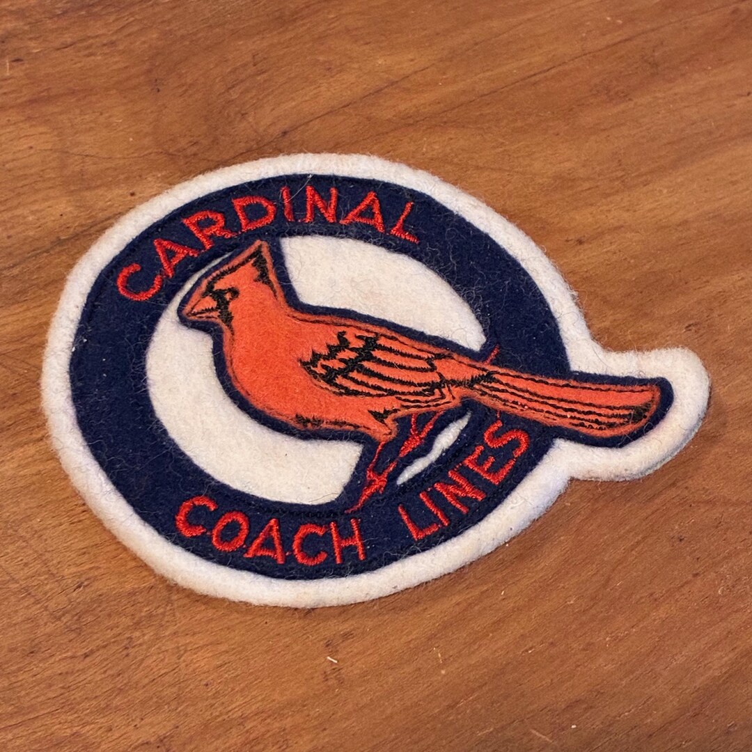 1970s Vintage CARDINAL COACH LINES Felt Patch Transit Bus Automotive ...