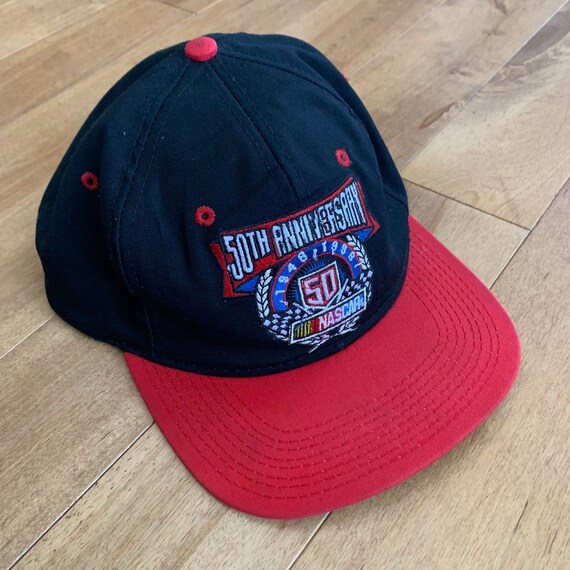 1998 Vintage Nascar 50th Anniversary Hat 90s Made in … - Gem