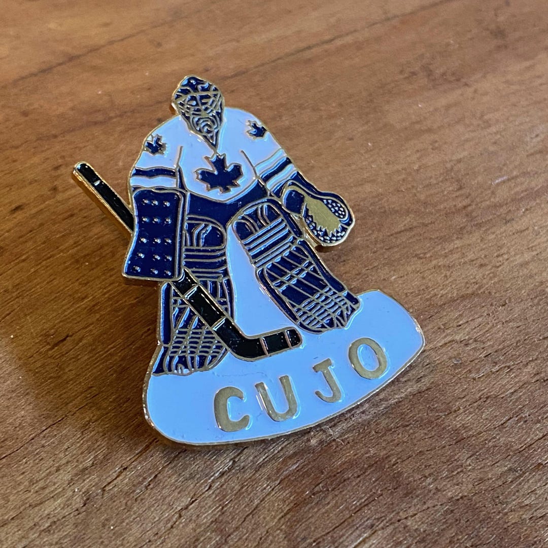 1990s Vintage Curtis Joseph Cujo Enamel Pin Retro Toronto Maple Leafs ...