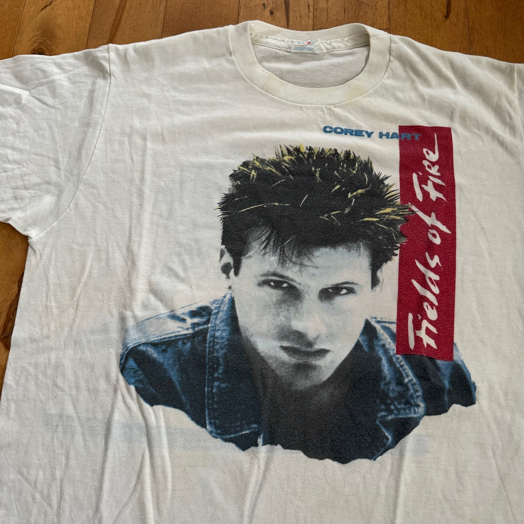 1987 Corey Hart Fields of Fire Album T-shirt Vintage 1980s Watsons Made ...