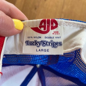 1980s USA Trucker Cap Vintage AJD Lucky Stripes Made in USA 100% Nylon ...