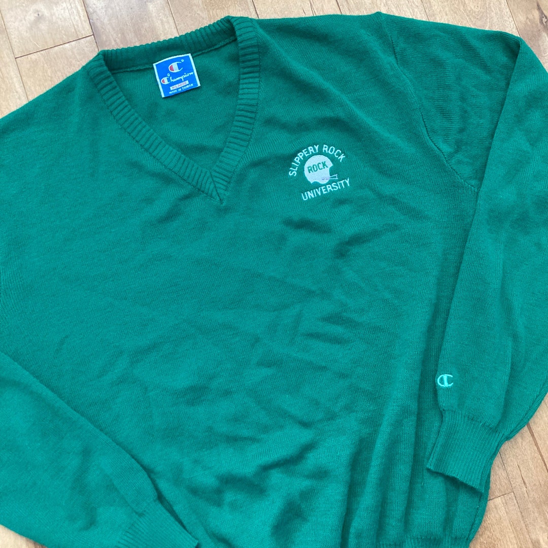 1980s Champion Slippery Rock University Knit Sweater Vintage Made in ...