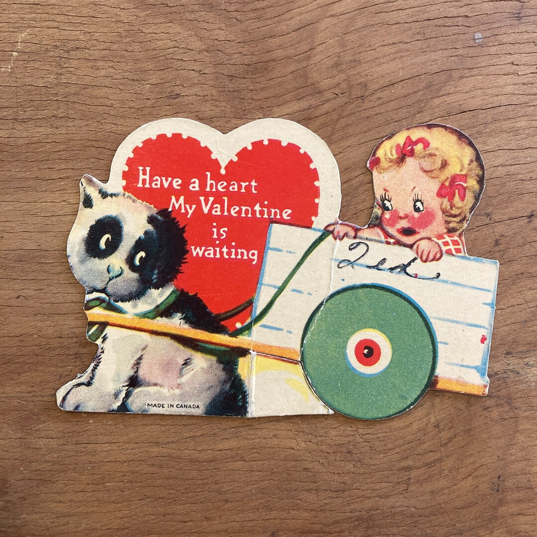 1930s Valentine's Day Card, Made in Canada Lithograph - Etsy