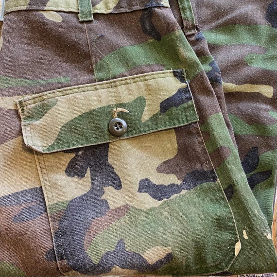 1980s Vintage US ARMY OG 507 Woodland Camouflage Carg… - Gem