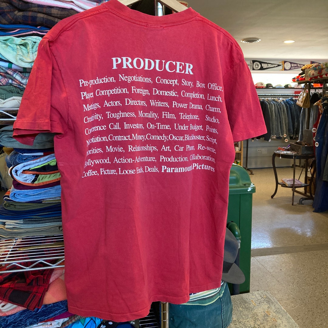 Very Rare 1990s Paramount Pictures Movie Producer T-shirt Vintage ...
