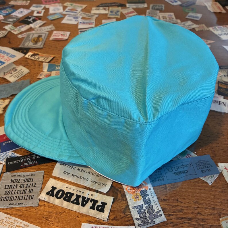 1980s Vintage MOTLEY CRUE Fullback Hat Retro Blue Rock Music Band ...
