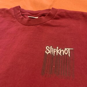 Vintage Late 90's Early 2000's Slipknot Barcode UPC camiseta Rare ...