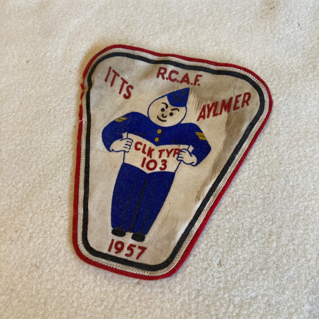 Rare 1957 Royal Canadian Air Force Aylmer Patch Vintage 1950s Flocked ...
