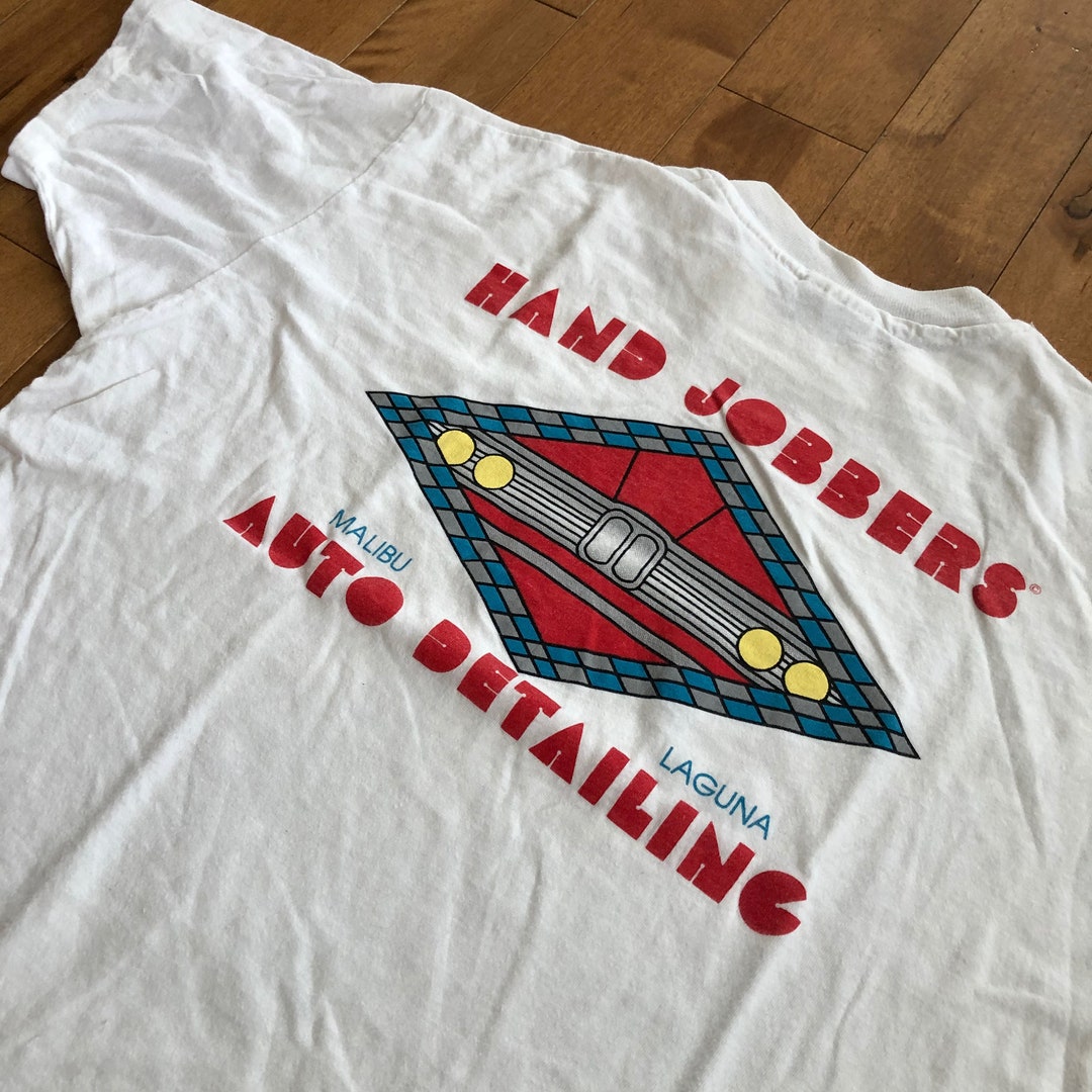 80s Hand Jobbers Auto Detailing Malibu Laguna California T-shirt ...