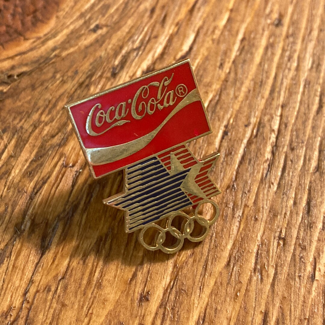 1984 USA Summer Olympics Coca Cola Sponsor Enamel Lapel Pin Vintage ...