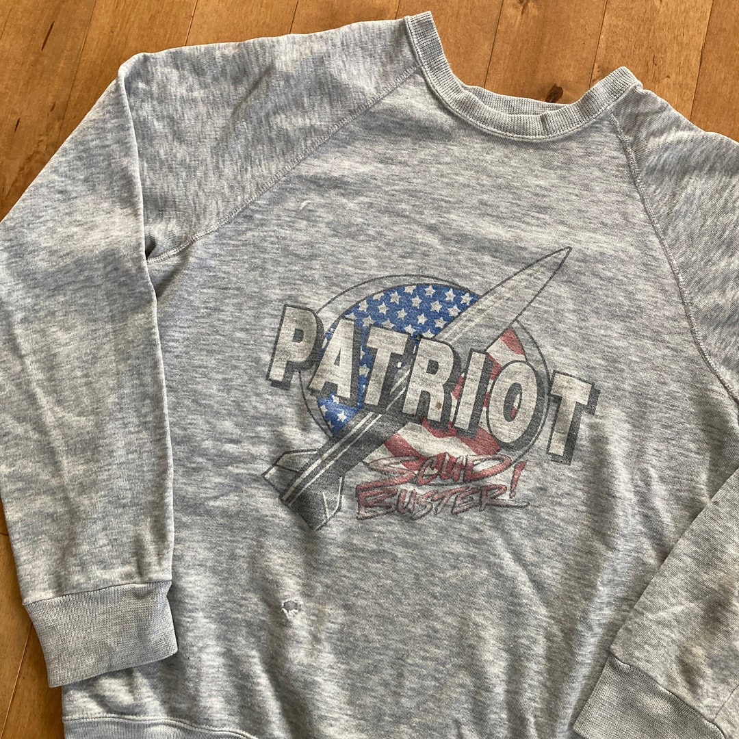 Vintage 1990s Patriot Missile Sweater: Gulf War Raglan Sweatshirt ...