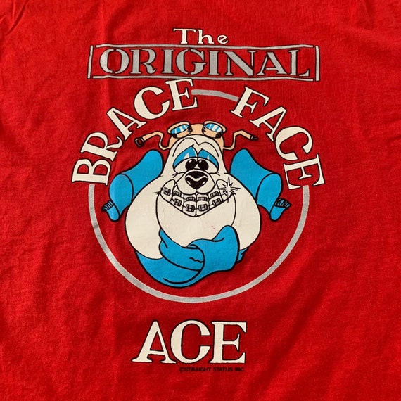 Early 90s The Original Brace Face Ace Cartoon T-shirt… - Gem