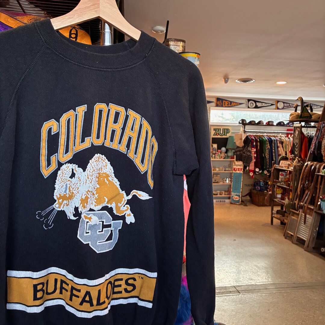 1980s Vintage COLORADO BUFFALOES Sweatshirt Retro NCAA Football Sweater ...