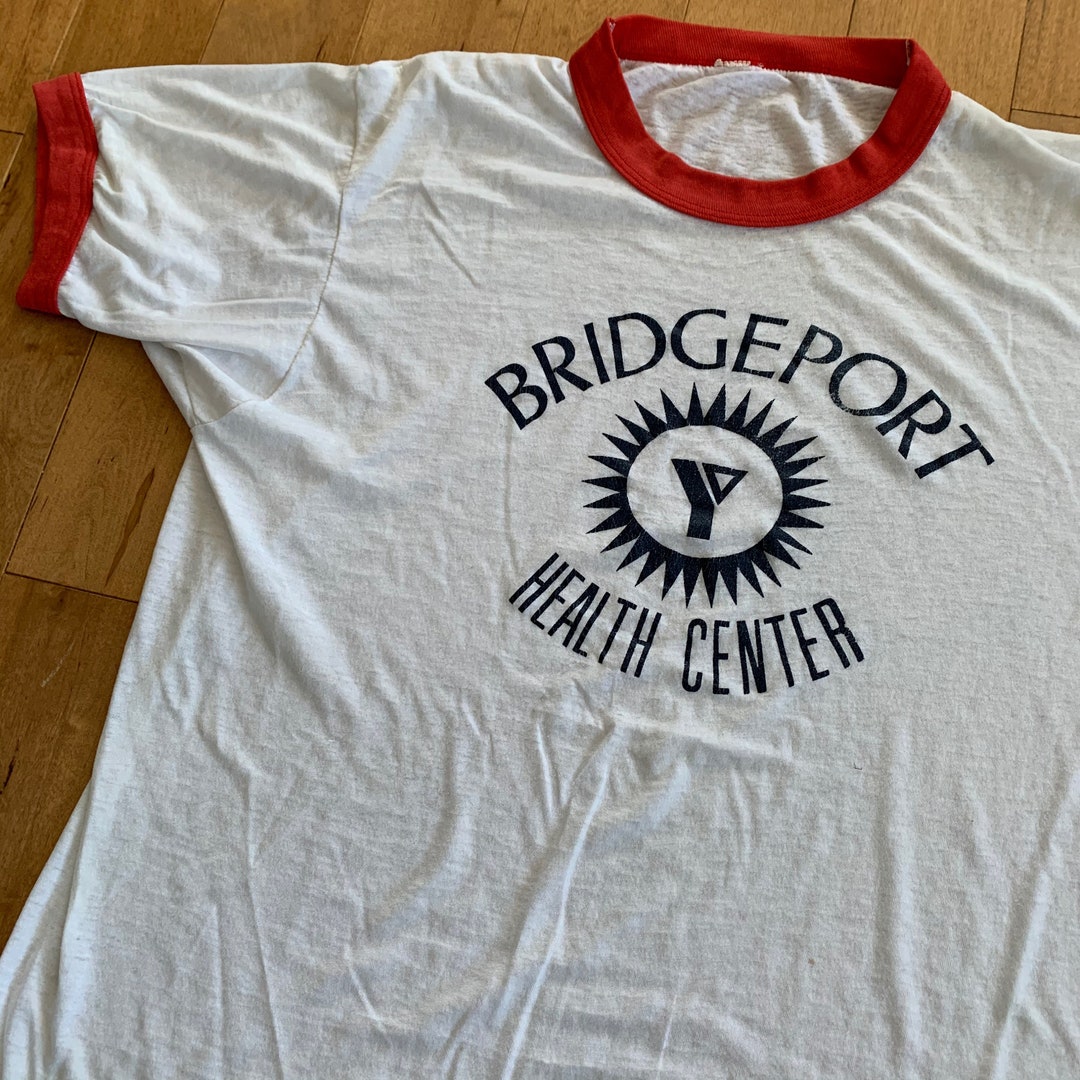 80s YMCA Vintage Ringer T-shirt Bridgeport Connecticut Health Center ...