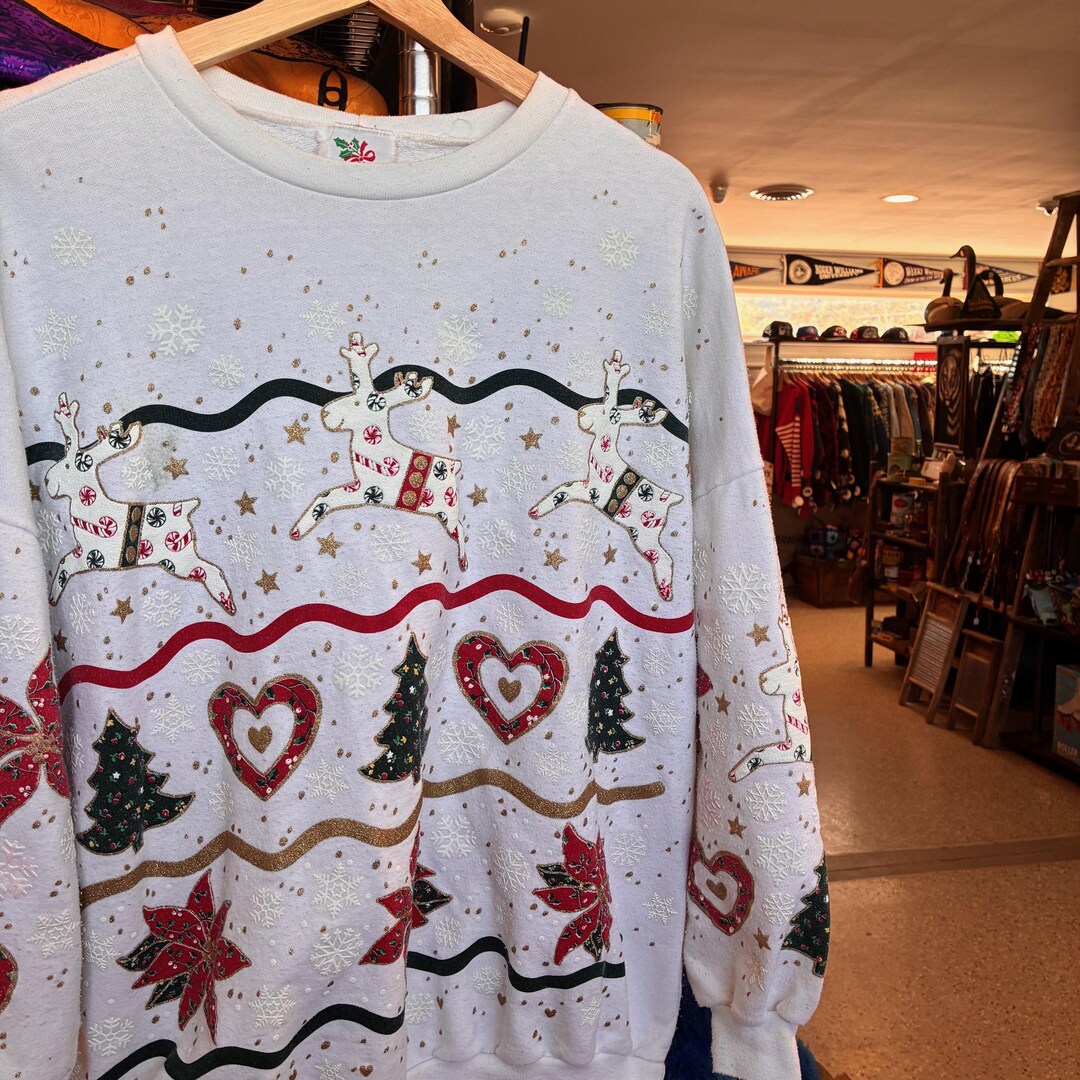 1990s Vintage NUTCRACKER Ugly Christmas Sweater Retro Xmas Sweatshirt ...