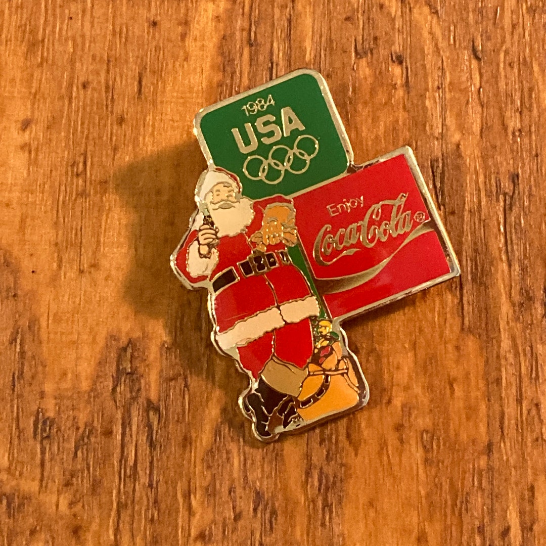 1984 Santa Claus Coca Cola Summer Olympics Sponsor Enamel Pin - Etsy