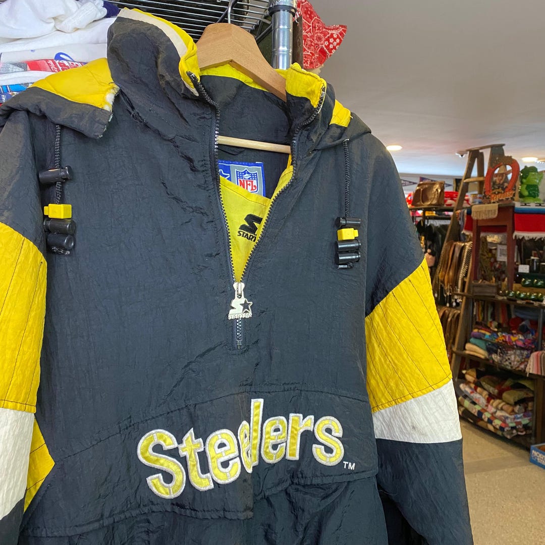 1990s Vintage PITTSBURGH STEELERS Starter Windbreaker Black NFL ...