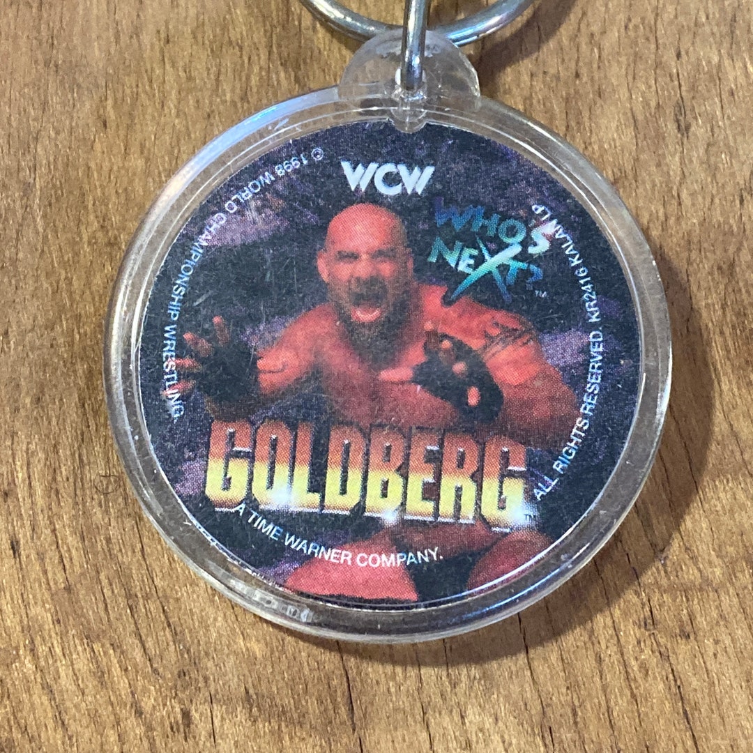 1998 Goldberg World Championship Wrestling Keychain Vintage 1990s Pro ...