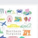 Northern Virginia A to Z Wall Art Print by Chufish Studio | Abcs ...