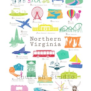 Northern Virginia A to Z Greeting Card Abcs/alphabet Note - Etsy