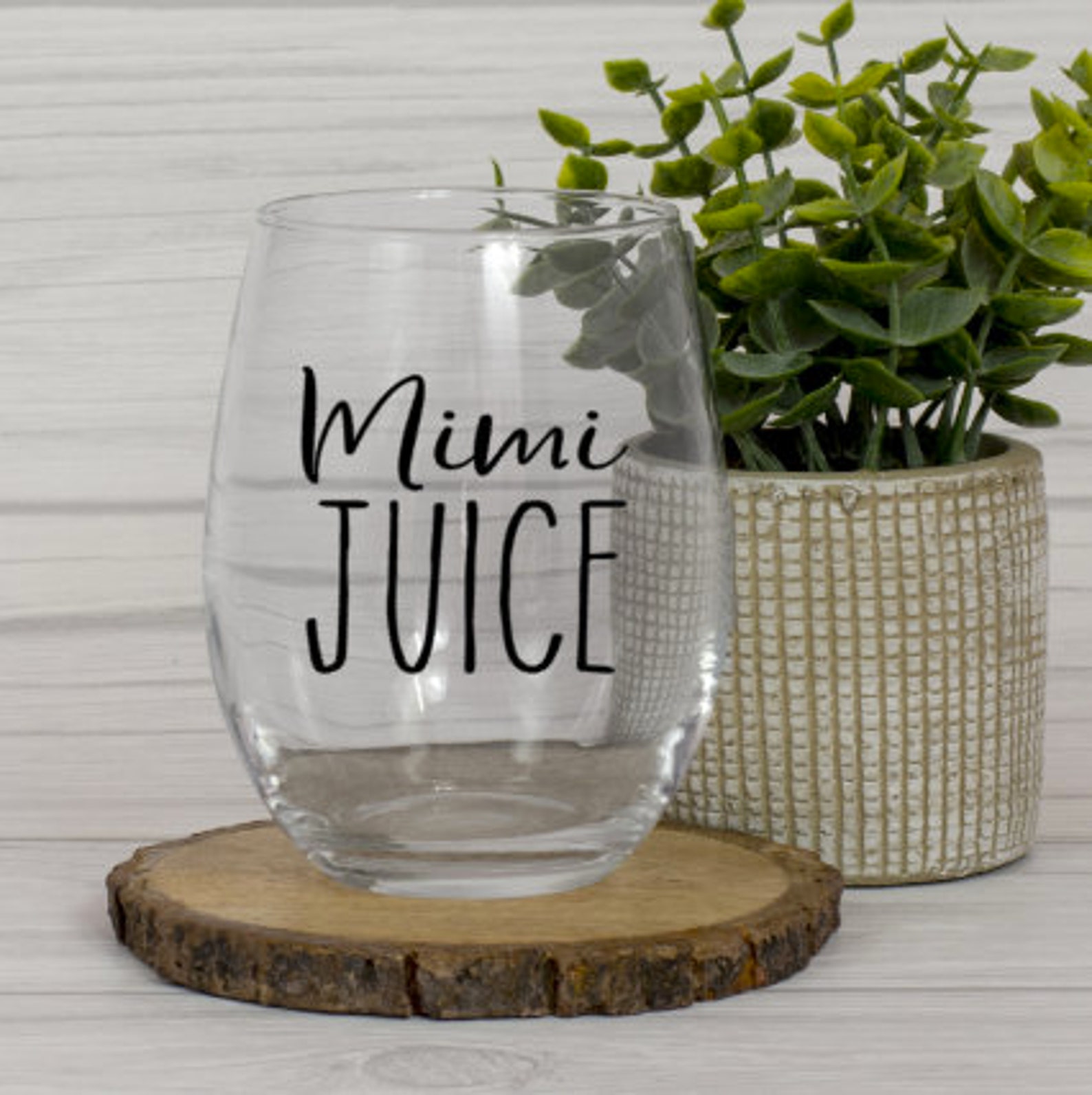 Mimi Wine Glass Personalized Stemless Wine Glass Custom Wine - Etsy