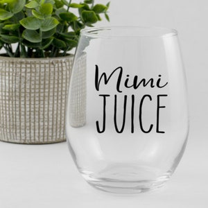 Mimi Wine Glass, Personalized Stemless Wine Glass, Custom Wine Glass ...