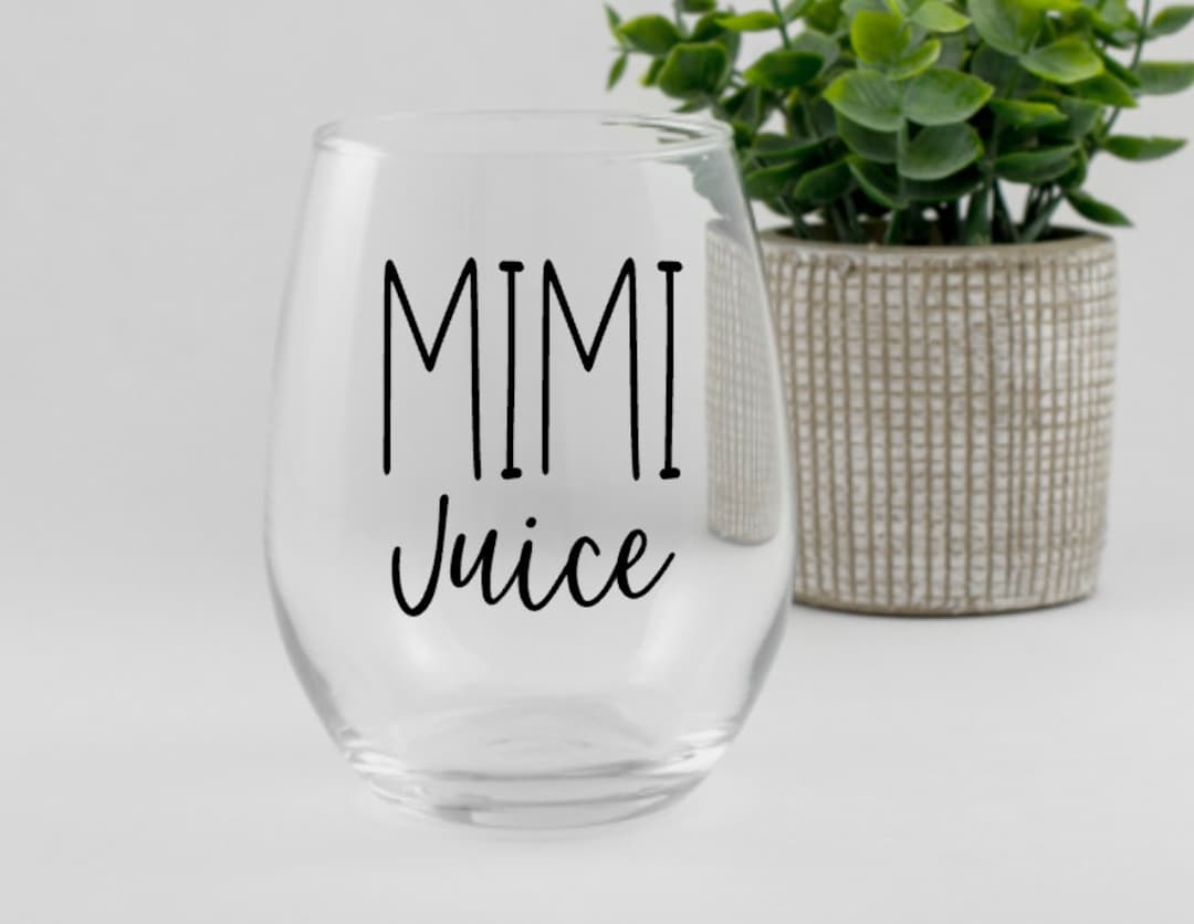 Mimi Wine Glass, Personalized Stemless Wine Glass, Custom Wine Glass ...