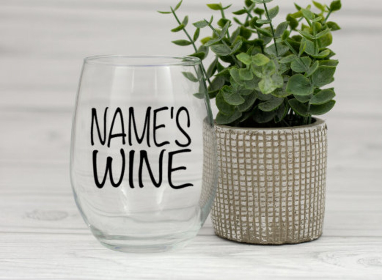 Personalized Stemless Wine Glass Custom Stemless Wine Glass - Etsy