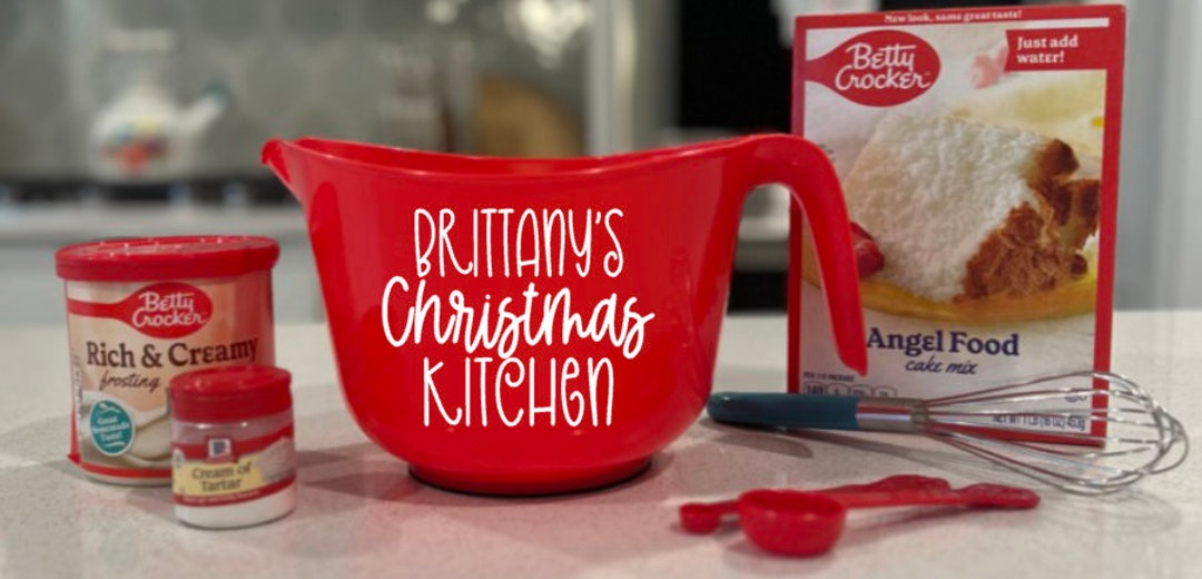 Personalized Kitchen Mixing Bowl, Custom Christmas Kitchen Gift ...