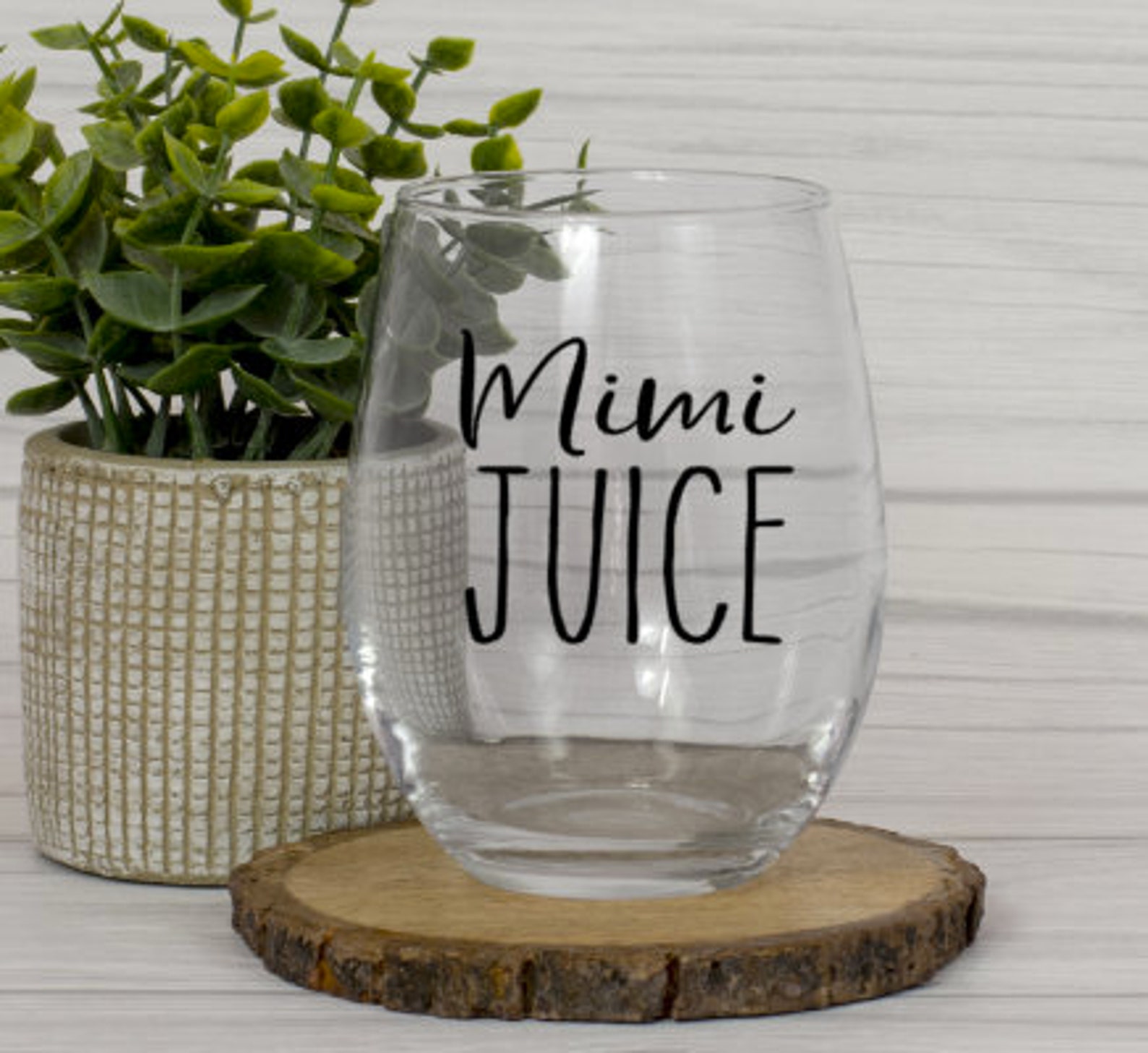 Mimi Wine Glass Personalized Stemless Wine Glass Custom Wine - Etsy