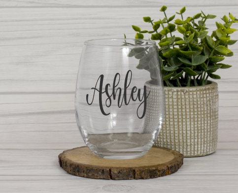 Personalized Stemless Wine Glass Custom Stemless Wine Glass - Etsy