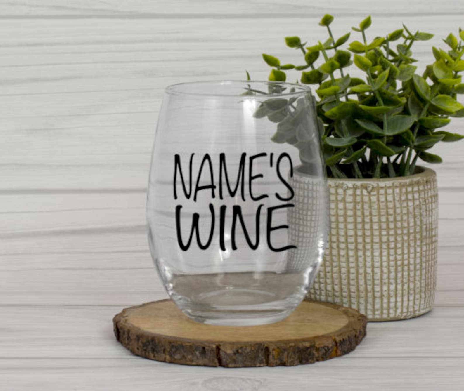 Personalized Stemless Wine Glass Custom Stemless Wine Glass - Etsy