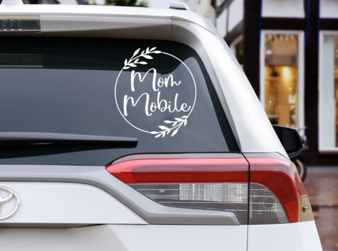 Mom Mobile Car Decal, 4x4 Vinyl Decal for SUV or Minivan, Mom Mobile ...