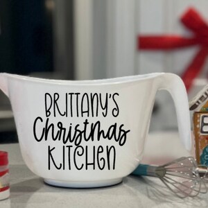 Personalized Kitchen Mixing Bowl, Custom Christmas Kitchen Gift ...