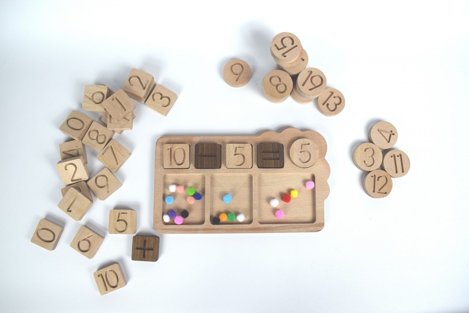 Wooden Math Board for Children 47 Pieces Educational Toys | Etsy